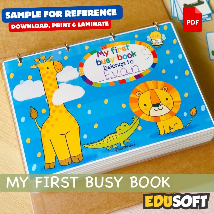 [ Soft Copy/ PDF ] My First Busy Book For Kids| Personalized Toddler ...
