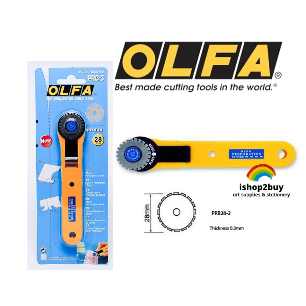 Olfa PRC-3 Perforation Cutter 28mm Cutter Craft Art Line Cutter Pisau Mata Garisan Tear Off Olfa ...