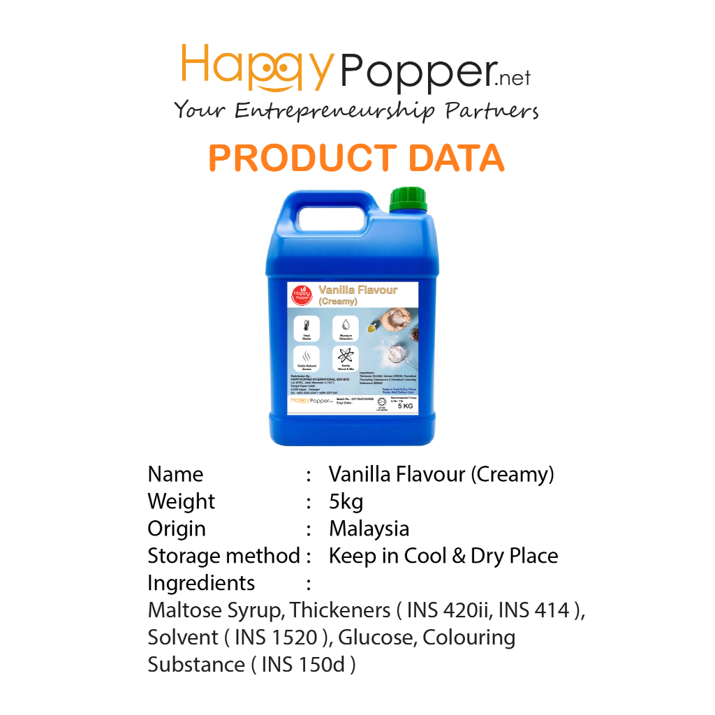 Happypopper Coconut Emulco Chocolate Flavour Creamy Vanilla Strawberry ...