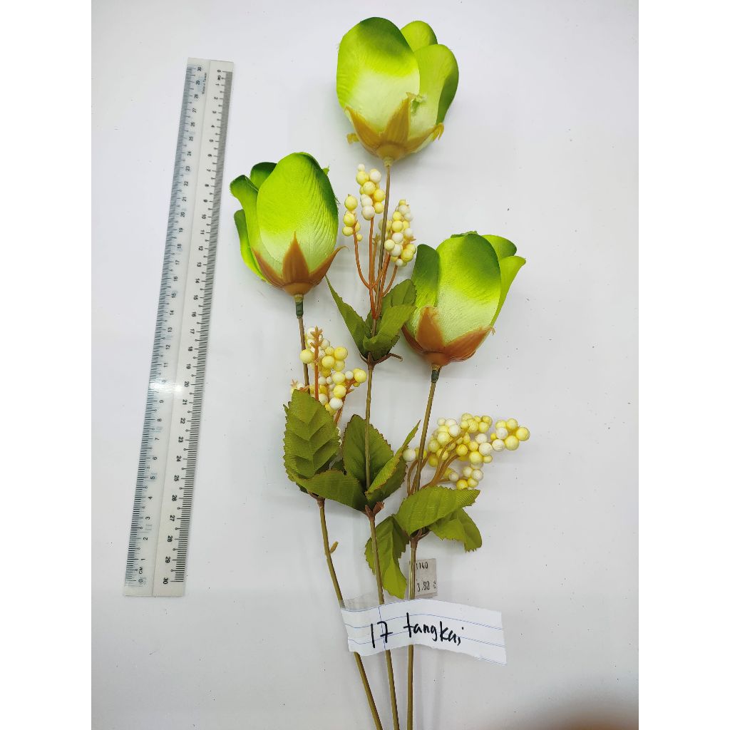 Bunga ros kembang besar tangkai x 3 kuntum berbagai corak | Shopee Malaysia