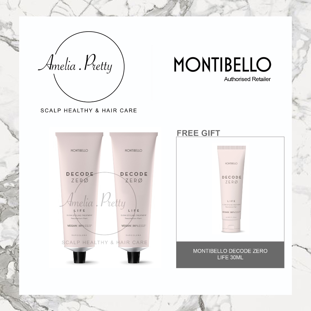 Montibello Decode Zero Life Styling Treatment 125ml Duo Set ( Free Gift Life 30ml ) | Shopee ...