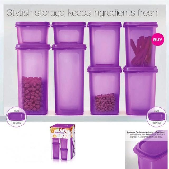 .9303K' Tupperware Smart Saver Oval Set Purple(4pcs) /Smart Saver ...