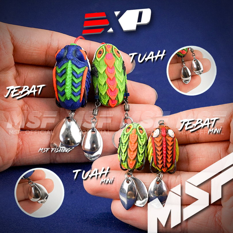 [MSF] EXP Jebat & Tuah & Mini Soft Frog | 3.5cm / 7g | Umpan Tiruan Katak Getah Casting Haruan ...