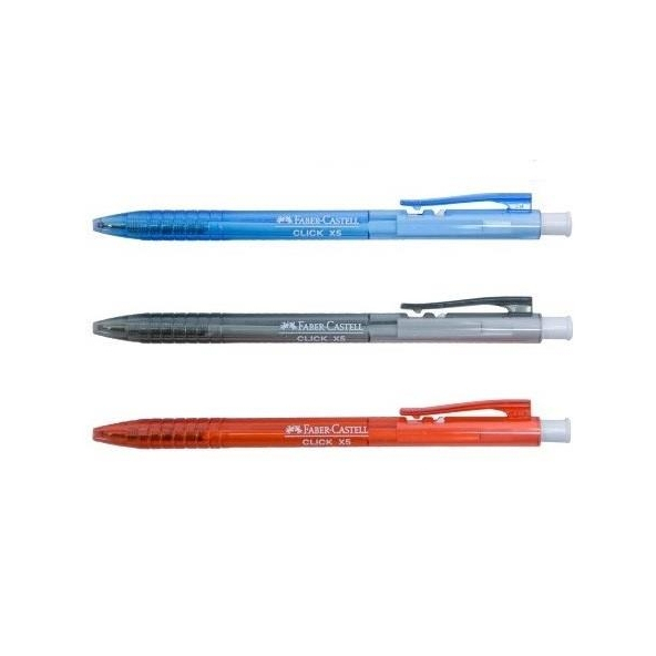 Faber-Castell Click X5 Pen - Mixed Colors - 3pcs | Shopee Malaysia
