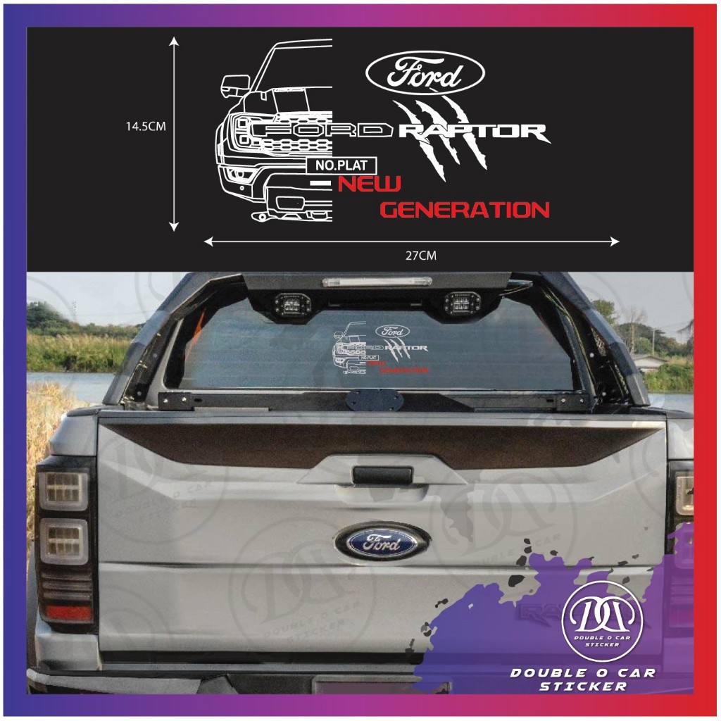 [Ready Stock]Ford Raptor f9 2022 new generation shape&words sticker ...