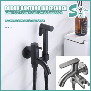 Bidet Spray Set Hand Bidet Two Way Tap Faucet Bathroom Faucet Toilet ...