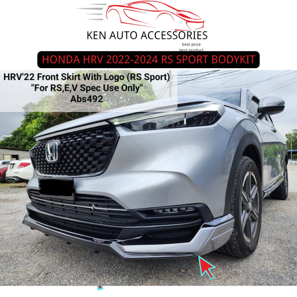 HONDA HRV TURBO 2022-PRESENT RS SPORT BODYKIT FRONT SKIRT, SIDE SKIRT ...