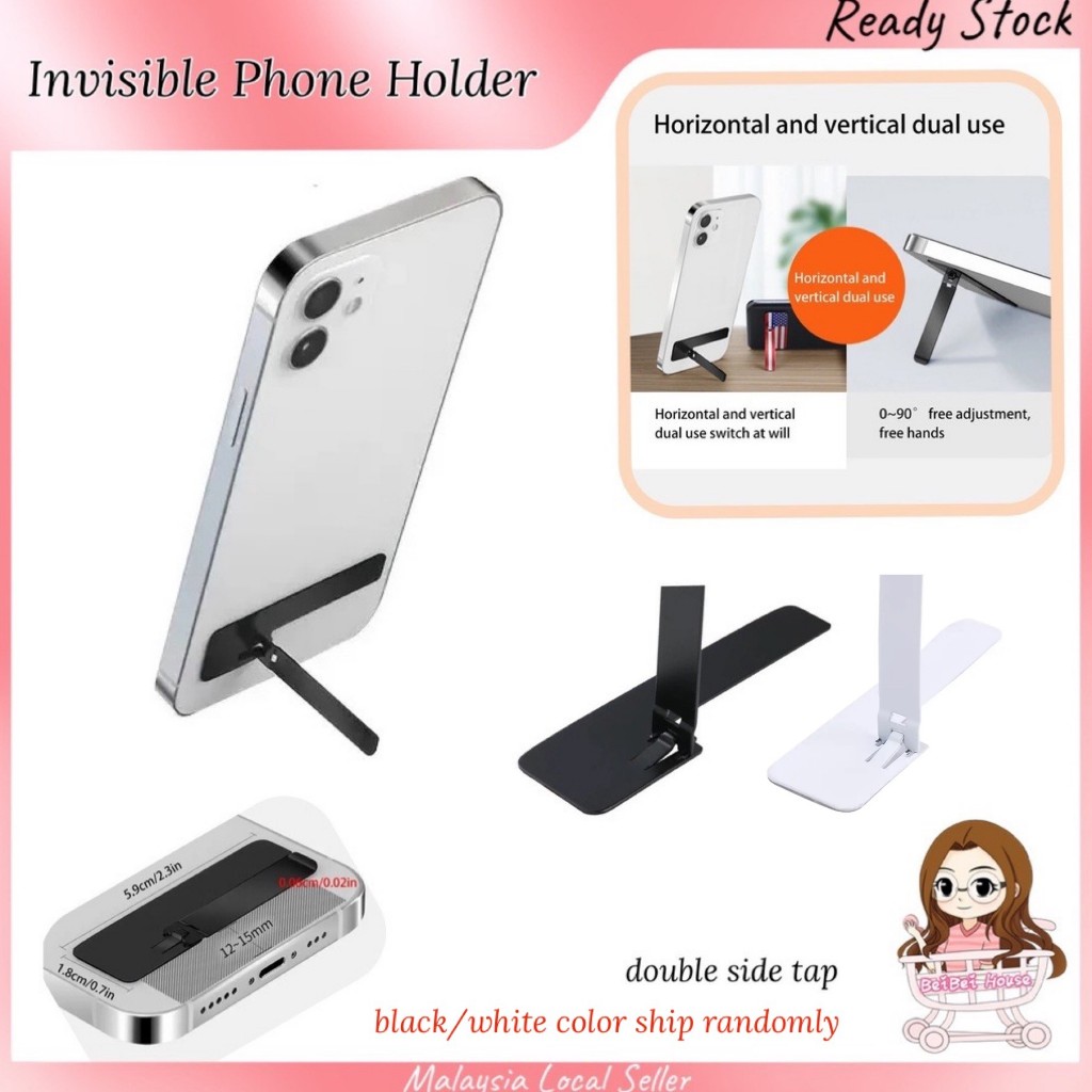Invisible Folding Stand Metal Folding Phone Holder Alloy Invisible Back ...
