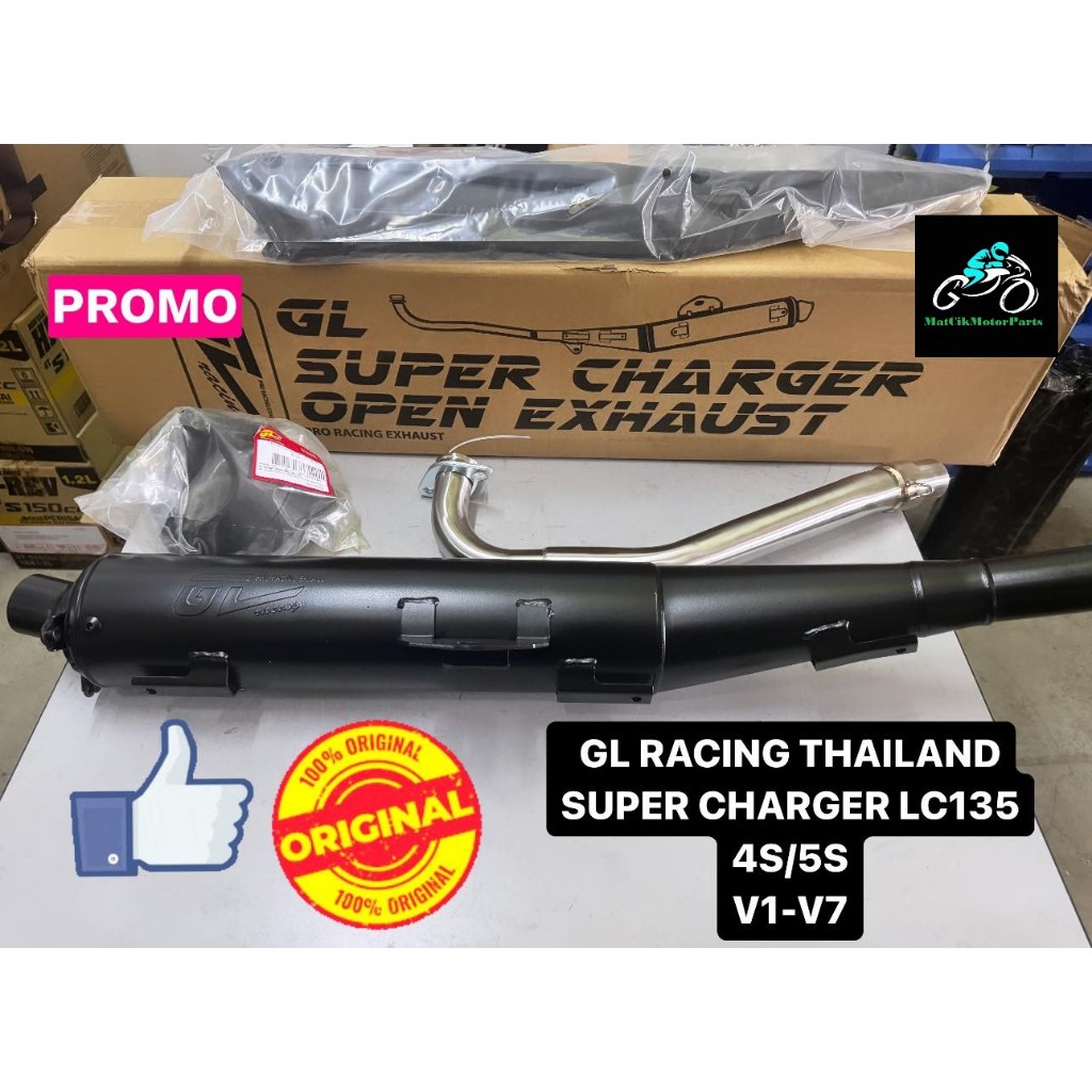 GL RACING STANDAR OPEN EXHAUST PIPE SUPER CHARGER LC135 4S/5S 32MM LC135 V1/V2/V3/V4/V5/V6/V7 ...