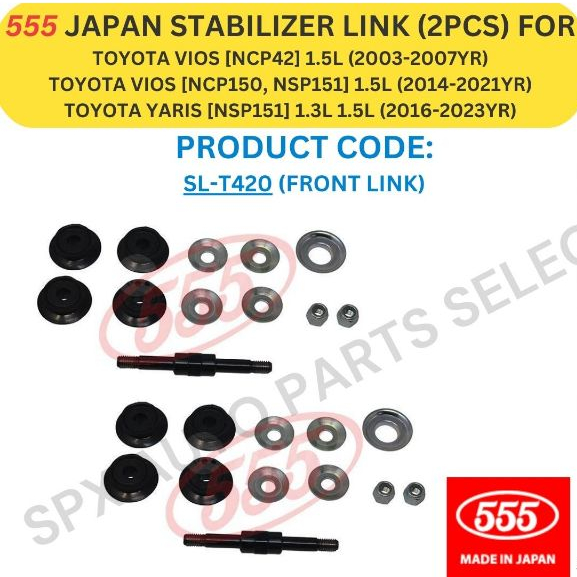 555 JAPAN GENUINE STABILIZER LINK FOR TOYOTA VIOS [NCP150, NSP151] '14 ...