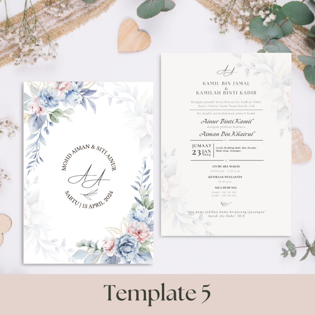 [Editable] Template Kad Kahwin Digital Canva Wedding Card Digital Kad ...