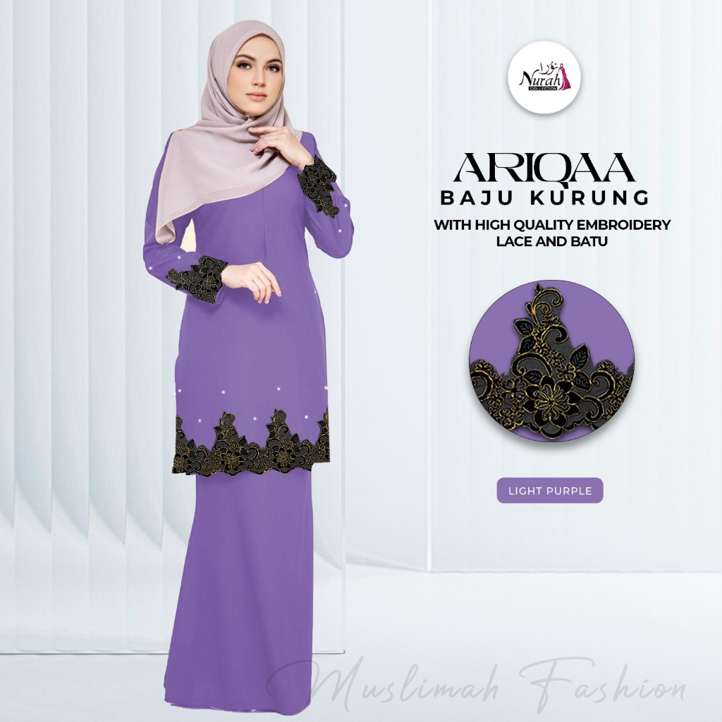 High Quality Baju Kurang ariqa With Black Big lace New Arrival | Shopee ...
