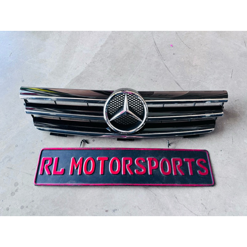 Mercedes Benz w209 SL CLK front grill grille sarung kidney logo emblem ...