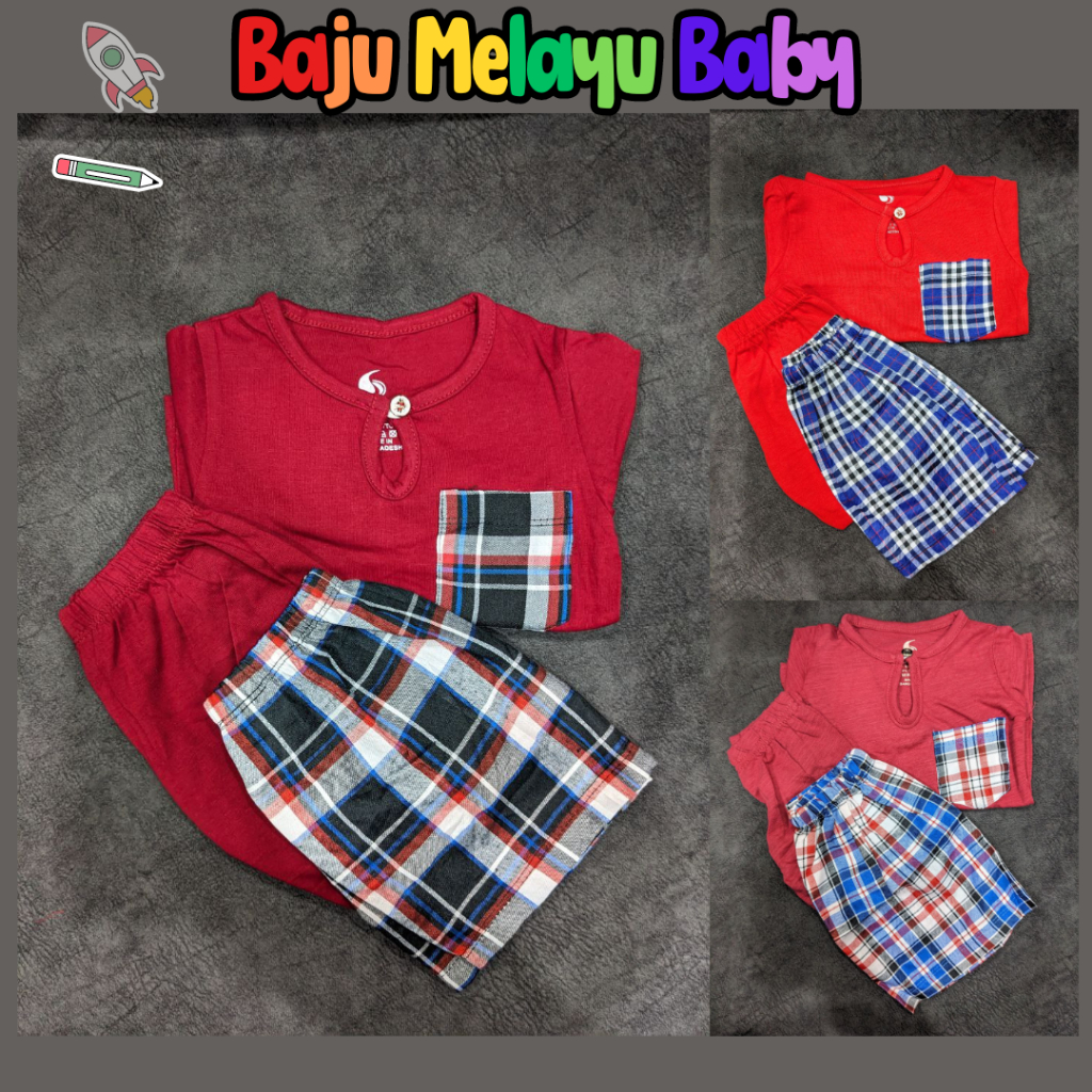 Baju Melayu Cotton untuk Baby Newborn hingga setahun Teluk Belanga ...