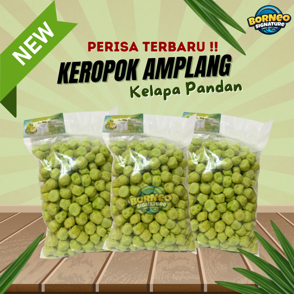 Terbaru ! Keropok Amplang Sabah Perisa Kelapa Pandan [Pek Besar ...