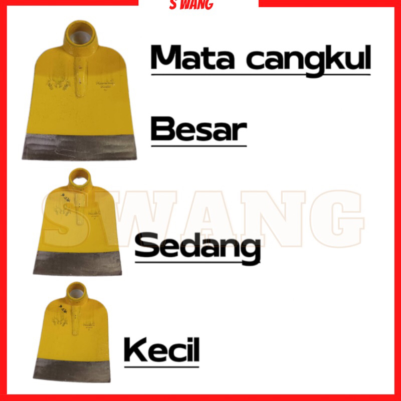 mata cangkul kuning tebal.size besar sedang kecil,untuk kebun pakai ...
