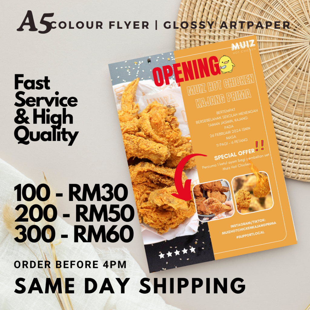 Flyer Printing A5 128gsm art paper | Shopee Malaysia