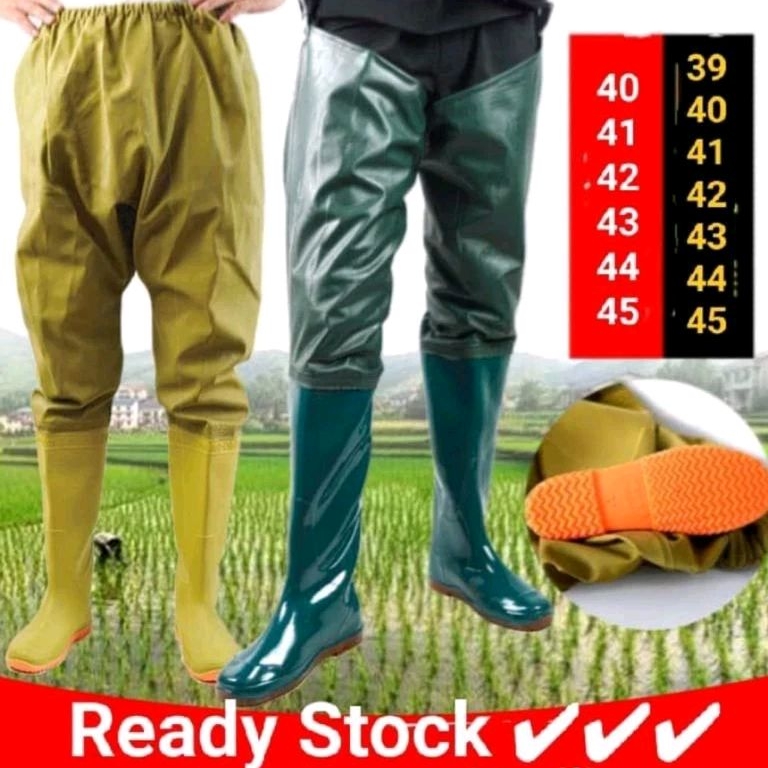 Kasut turun sawah bendang sungai/High quality waterproof fishing pants ...