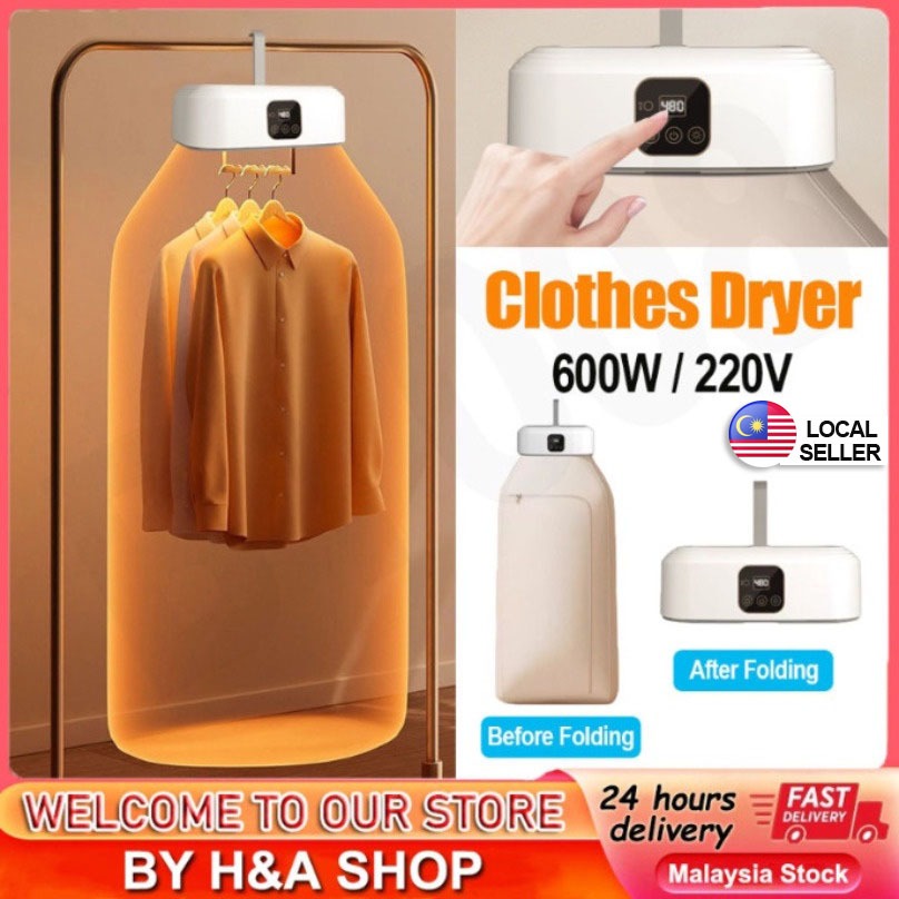 Portable Clothes Dryer for Household Dormitory Travel Foldable Quick ...