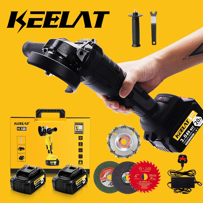 KEELAT KAG001 20V Grinder Cordless Chainsaw Rechargeable Grender ...
