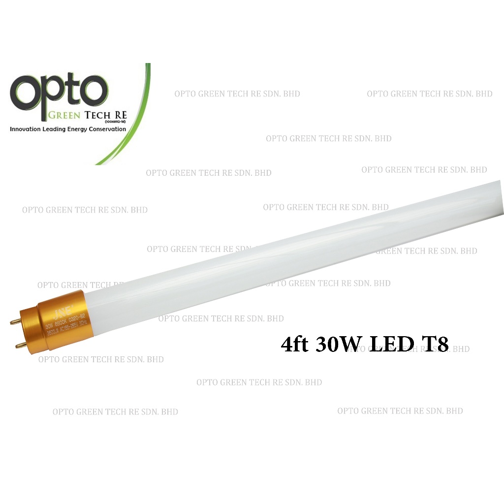 [JSE] (x2pcs) LED 30W T8 (4FT) 6500K/DAYLIGHT SIRIM SUPER BRIGHT GLASS ...