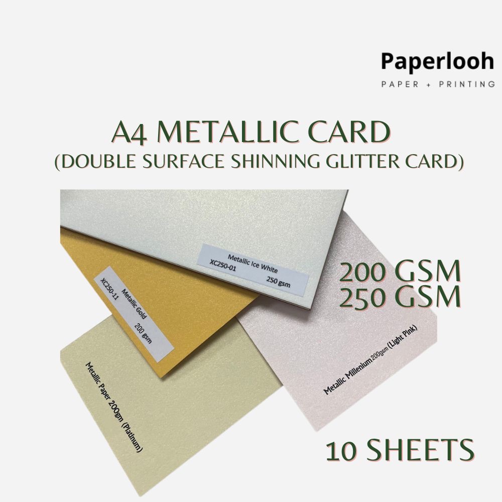 A4 Metallic Card 200gsm/250gsm 10 sheets | Shopee Malaysia