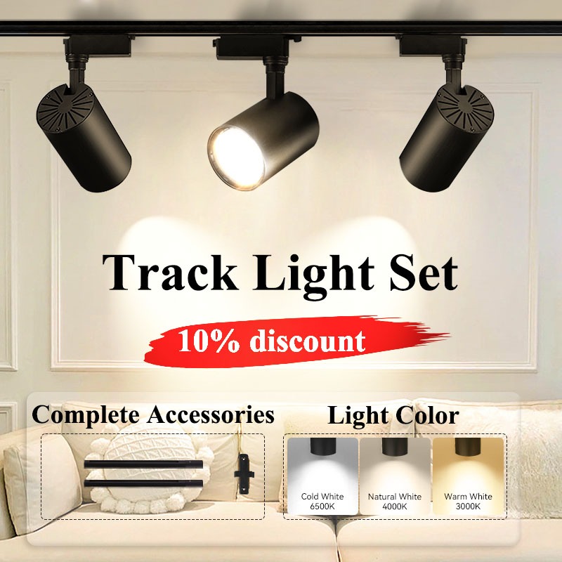COB Led Track Light Set 12W 20W 30W 40W Spotlight Rail Light For Store ...
