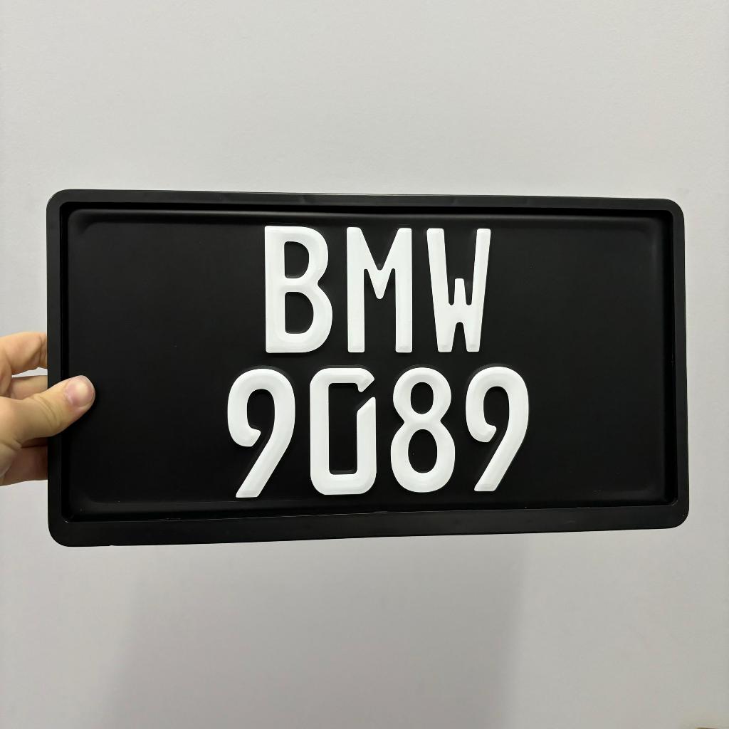 EURO Font Nombor Plate Kereta Besi Ketuk Aluminum Car Plate | Shopee ...