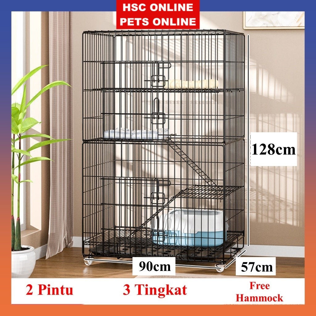 Clear Stock Sangkar Kucing Besar Murah cat house rumah kucing 3 Level ...