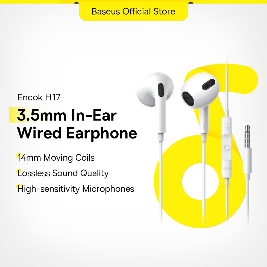 Baseus H17 Encok Lateral In-Ear Wired Earphone (3.5mm) | Shopee Malaysia