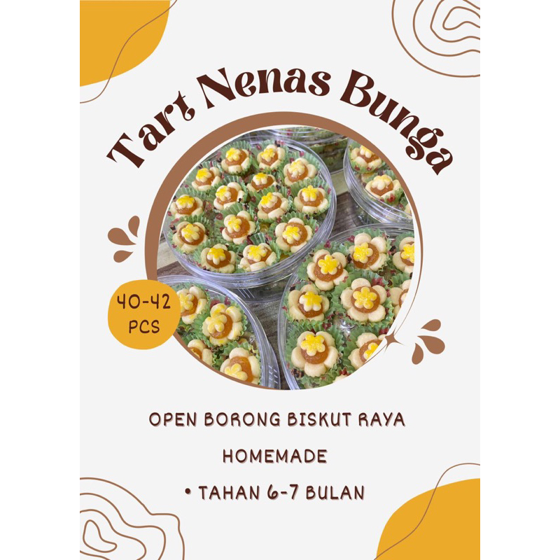 Tart Nenas Bunga 🌼🌼🌼100%original homemade | Shopee Malaysia