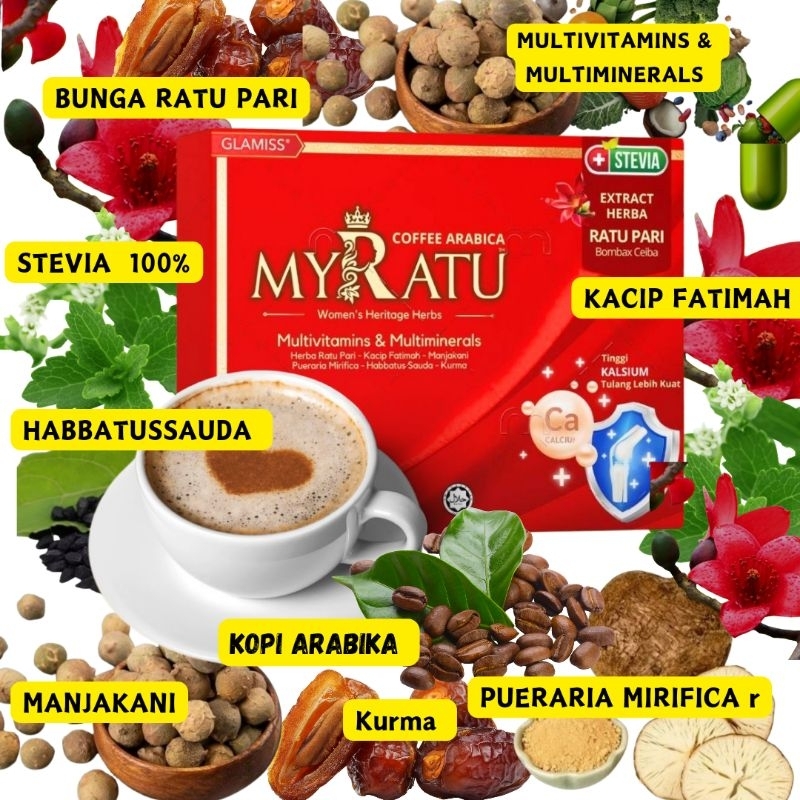 Kopi MyRatu Original ( Untuk Wanita Sahaja), Selamat Untuk 3 serangkai(BEBAS GULA) | Shopee Malaysia
