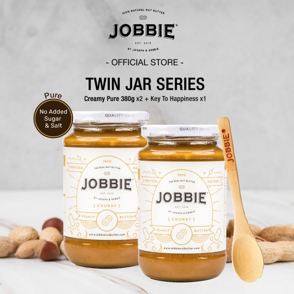 JOBBIE Peanut Butter Twin Jar Series + 1x JOBBIE Key To Happiness ...