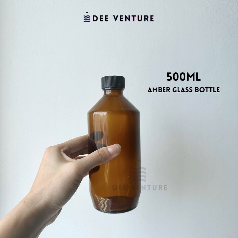 500ml Amber Glass Bottle With Stopper and Cap Suitable for Cold Brew ...