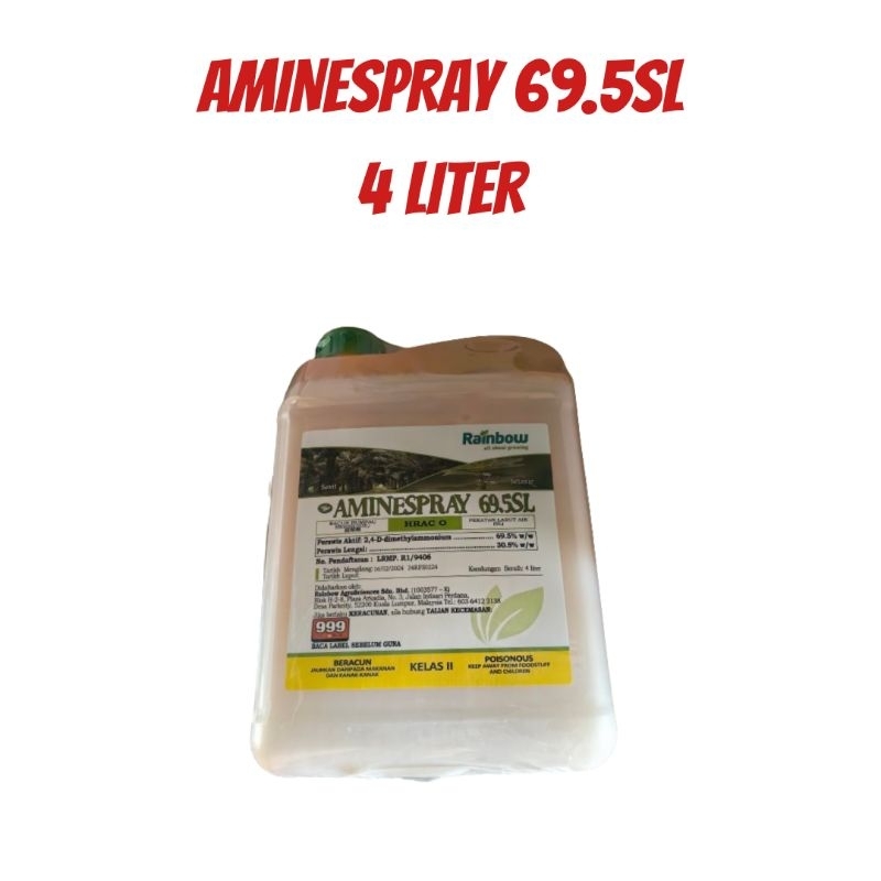AMINESPRAY 4LITER 2,4-D DIMETHYLAMINE 69.5% ( Lebih Kuat dari HEXTAR CH AMINE ) Racun Rumput ...