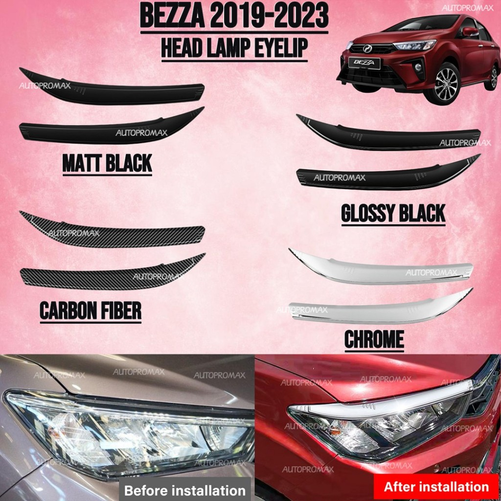 AUTOPROMAX perodua bezza 2019-2024 head lamp eye lid cover sportivo ...