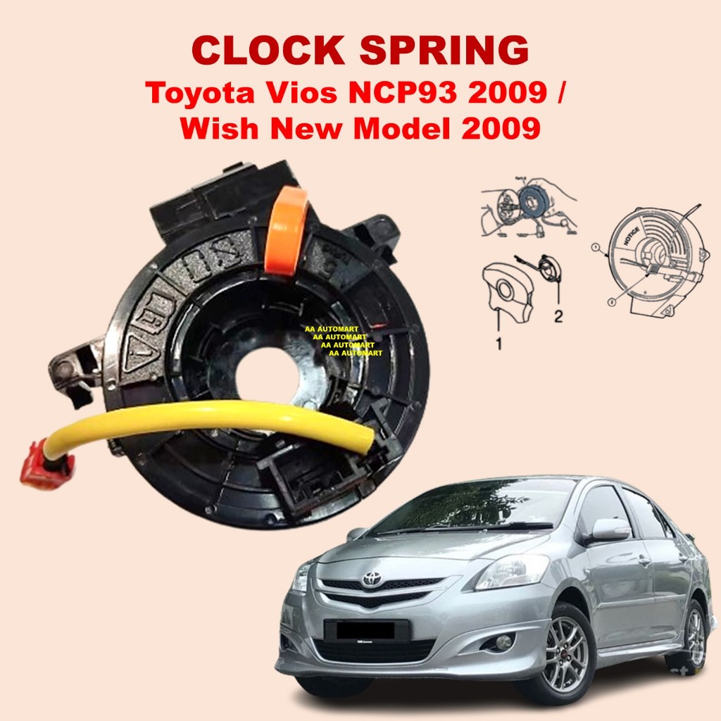 ORIGINAL Toyota Vios NCP93 2009 / Wish New Model 2009 Airbag Spring ...
