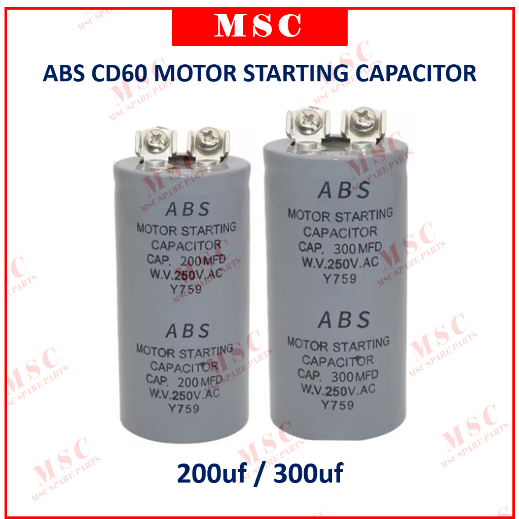 ABS CD60 250V AC Motor Starting Capacitor 200uf 300uf Blender Mixer ...