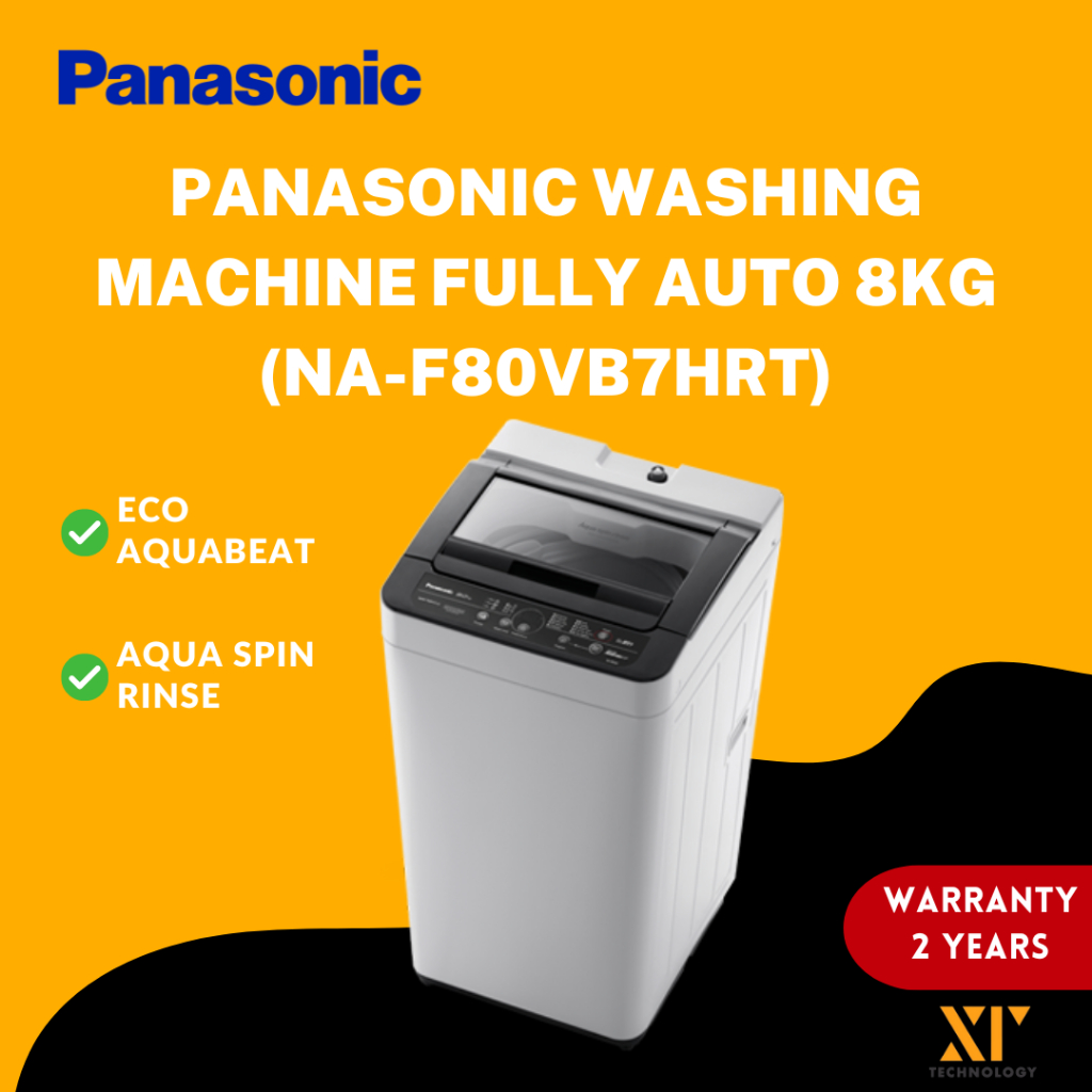 PANASONIC WASHING MACHINE FULLY AUTO 8KG (NA-F80VB7HRT) | Shopee Malaysia