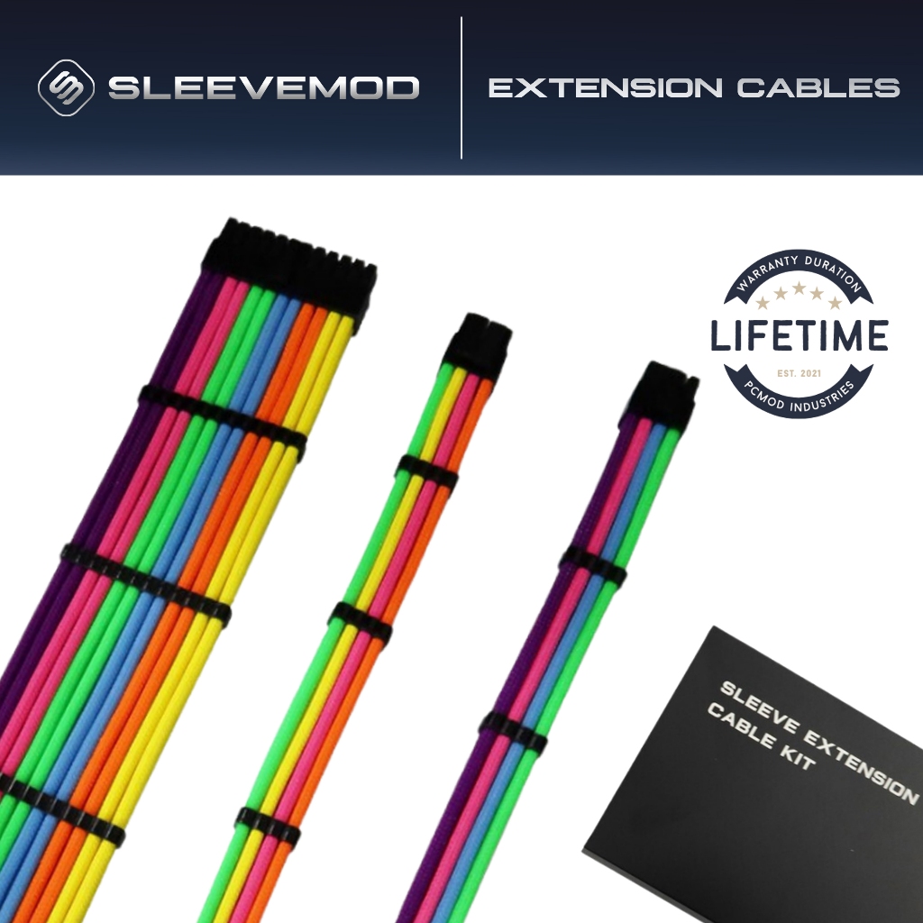 SLEEVEMOD Custom Colour Sleeved Extension Cable Kit | Shopee Malaysia