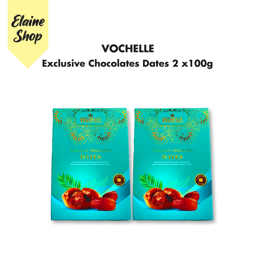 [2 Packs] Vochelle Limited Edition Exclusive Chocolates Dates 100g ...