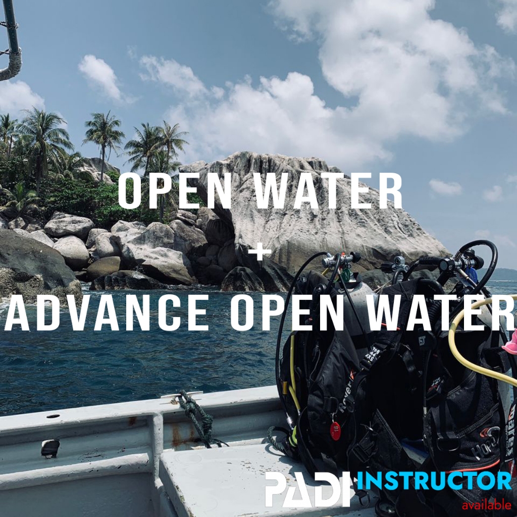 PADI Open Water + Advance Open Water Diving Course @ Tioman (5 Days 4 ...