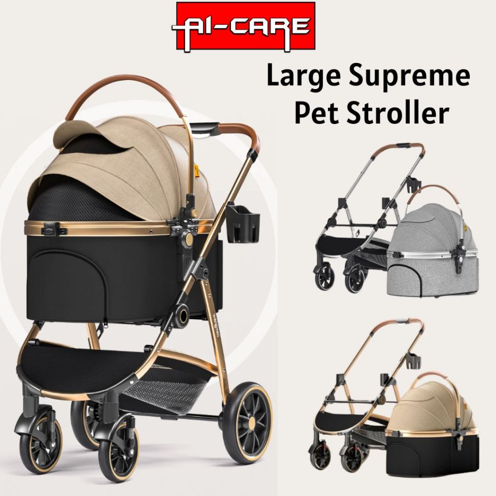 Premium Pet Stroller Detachable Carrier Box 4 Wheel Outdoor Stroller ...