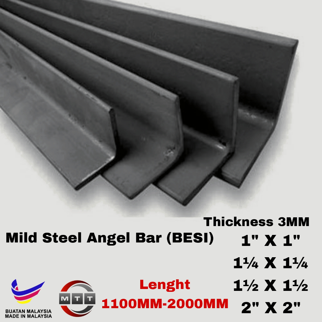 MILD STEEL (BESI) ANGEL BAR 1100MM-2000MM (DIFFERENT SIZES AND LENGTH ...