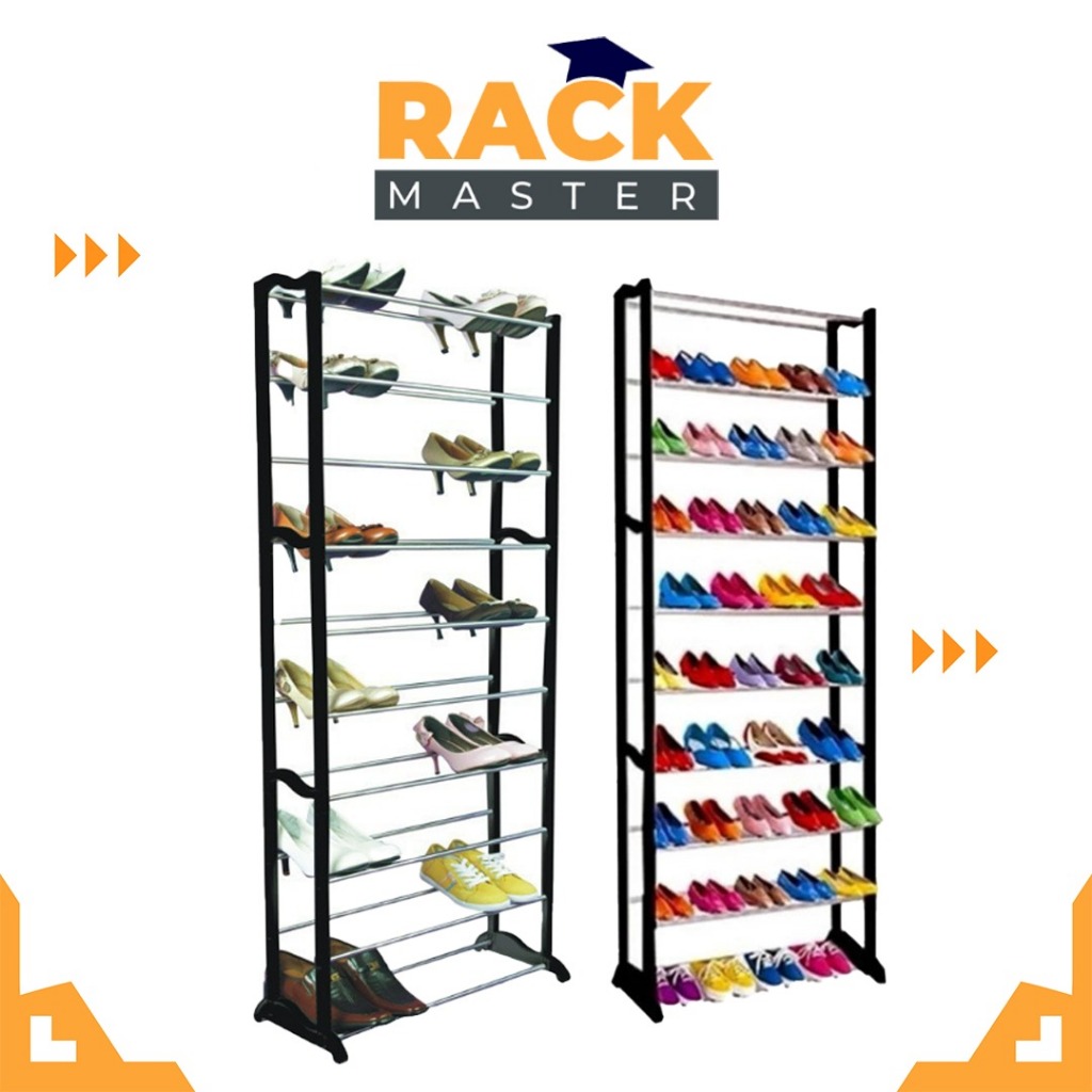 𝗥𝗔𝗖𝗞 𝗠𝗔𝗦𝗧𝗘𝗥 Black Color Amazing Shoe Rack DIY Easy Assemble Shoe /Scarf ...