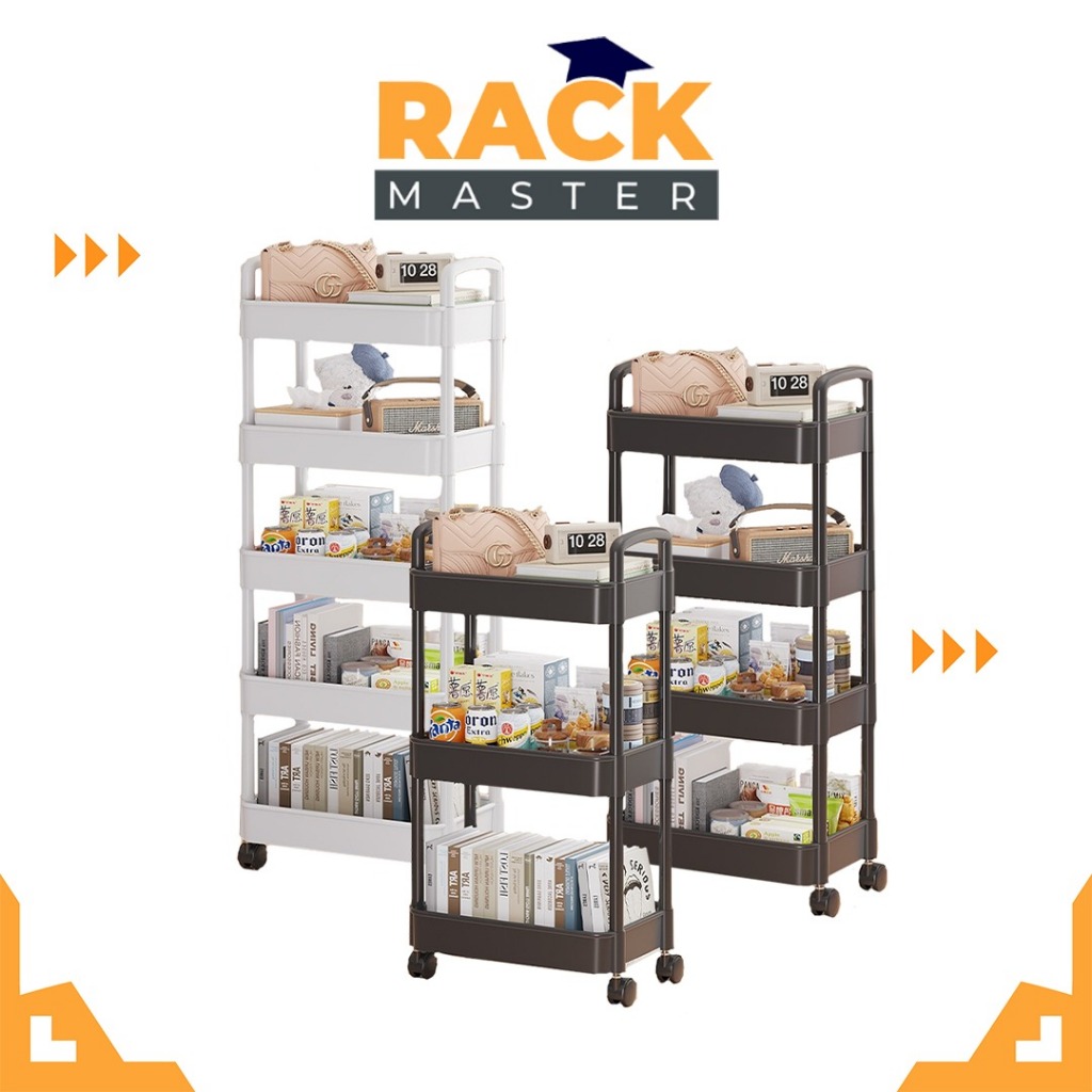 𝗥𝗔𝗖𝗞 𝗠𝗔𝗦𝗧𝗘𝗥 Multifunction Multilayer Plastic Trolley Storage Trolley ...