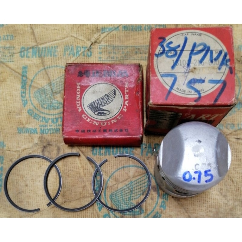Honda CB93/CB125 Piston(ART)) + Ring (ORI) Set Size 0.75 P/N 13104-216 ...