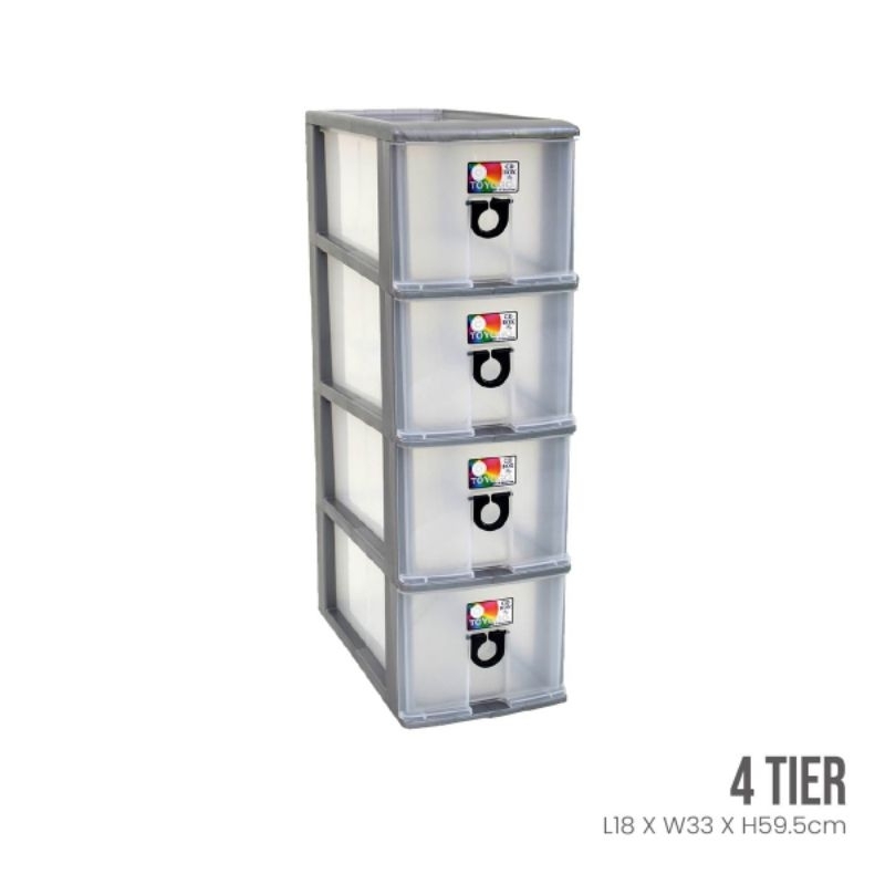 [READY STOCK] TOYOGO 4 TIER CD/SAT DRAWER (302-4) | Shopee Malaysia