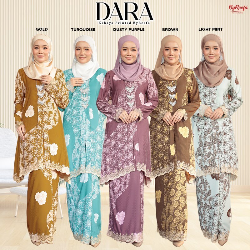 [Raya 2024] Kebaya Printed DARA ByReefa Collection | Kebaya Printed ...