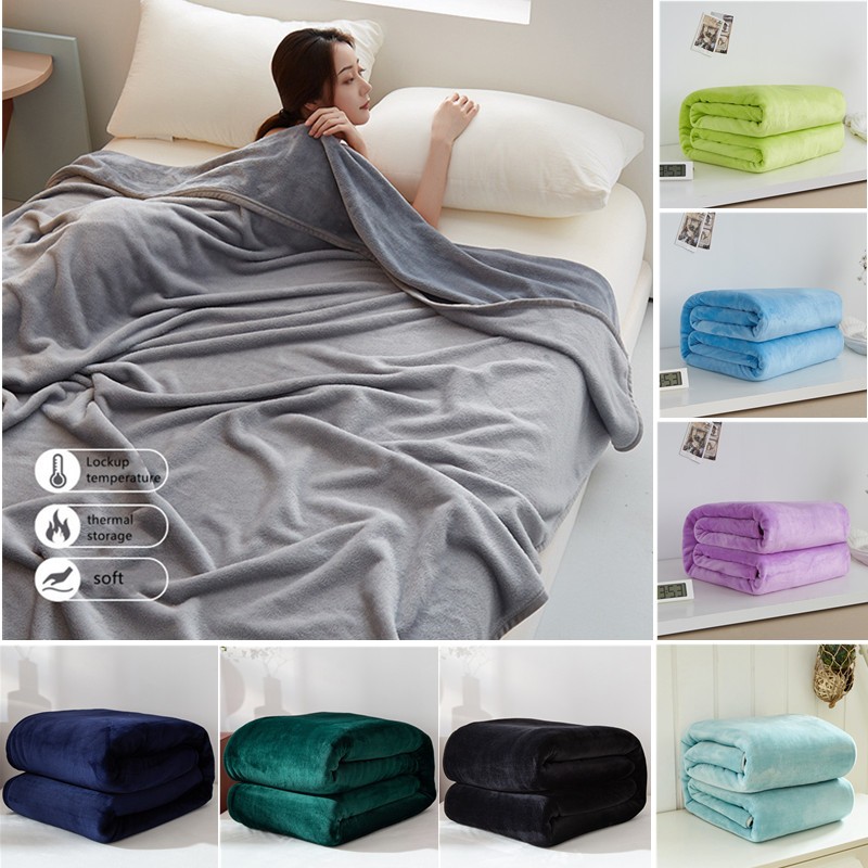 Selimut Baldu Gebu Flannel Velvet Plush Throw Blanket Sofa Office Air ...